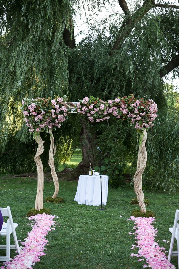 Ceremony Décor Photos - Garden Wedding Chuppah - Inside Weddings