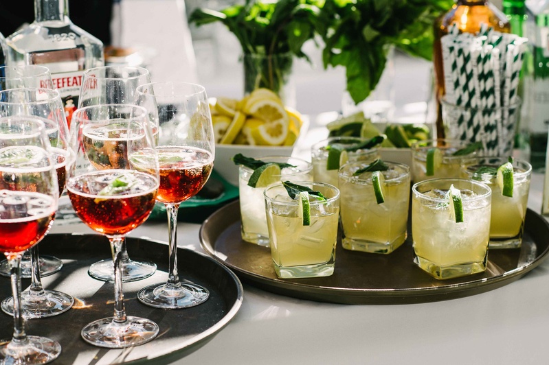 Food & Drink Photos - Colorful Cocktail Display - Inside Weddings