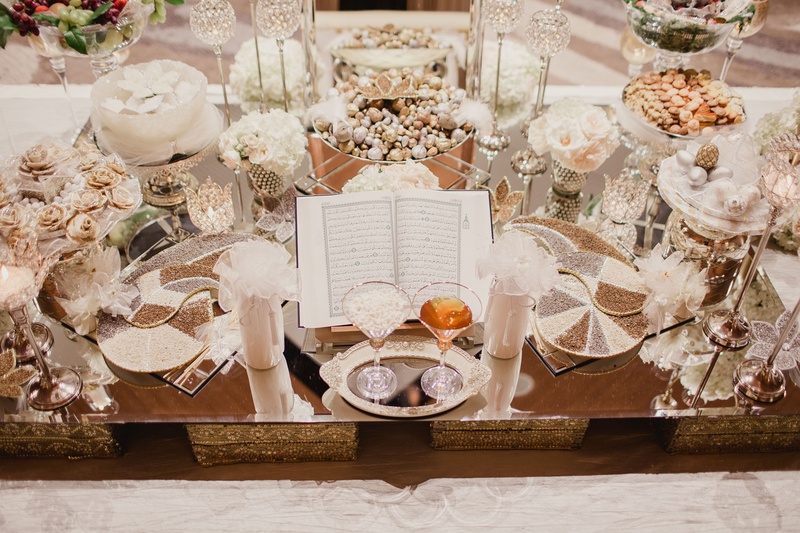 Ceremony Décor Photos - Persian Sofreh Wedding Table - Inside Weddings