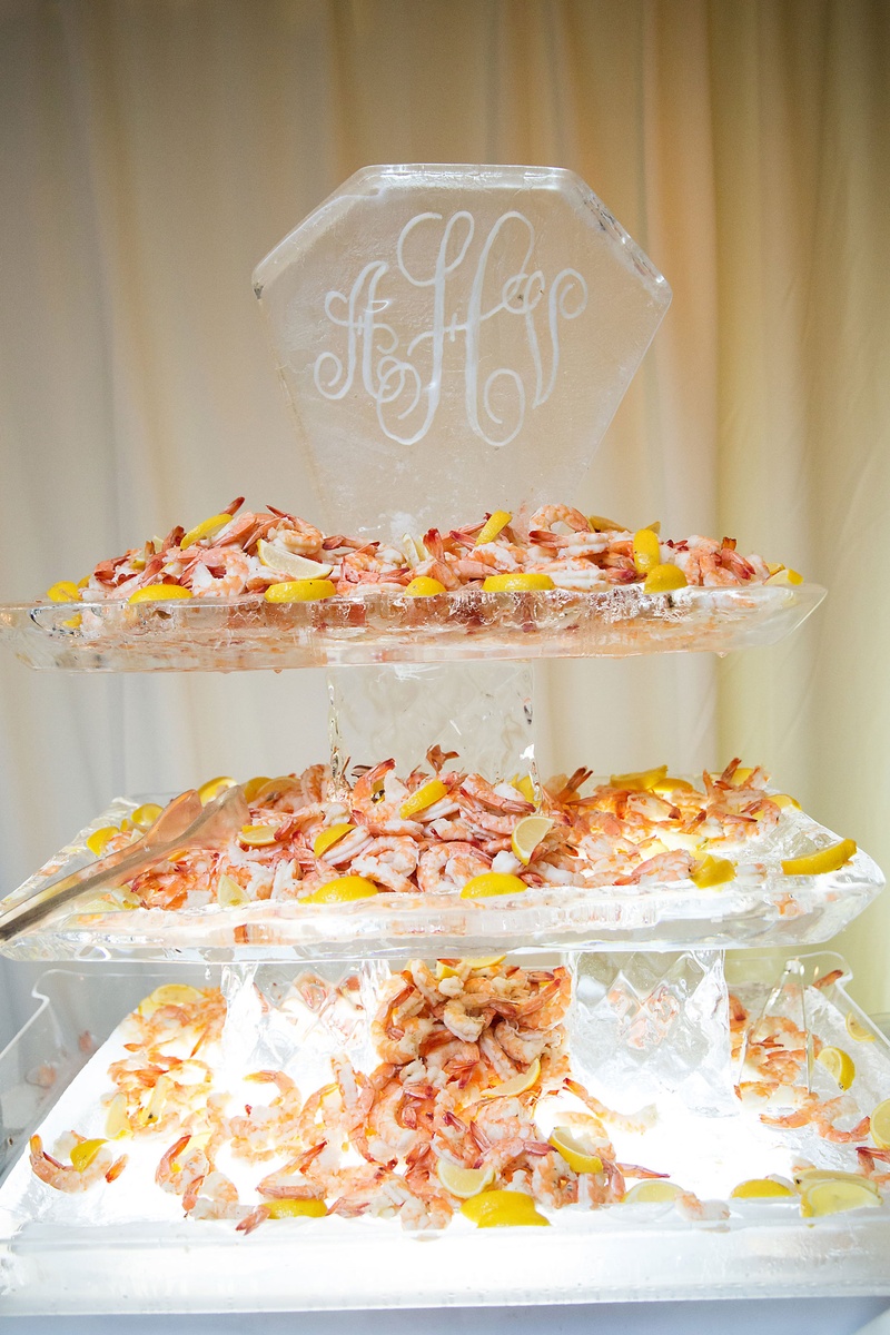 Food & Drink Photos - Ice Sculpture with Cold Shrimp - Inside Weddings