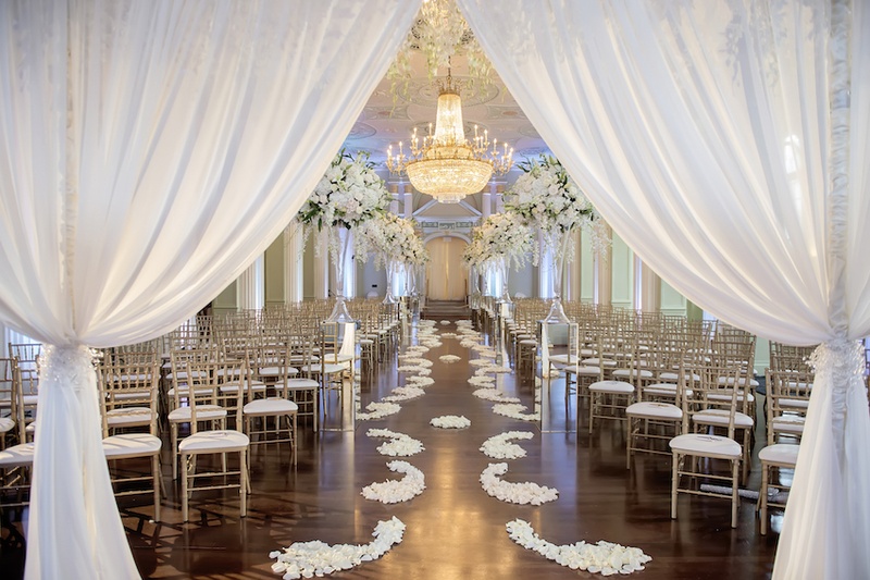 White Draping Wedding