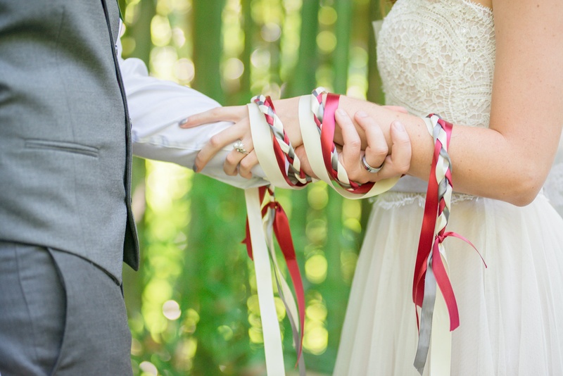 Ceremony Décor Photos - Braided Silk Hand-Fasting Ribbon - Inside Weddings