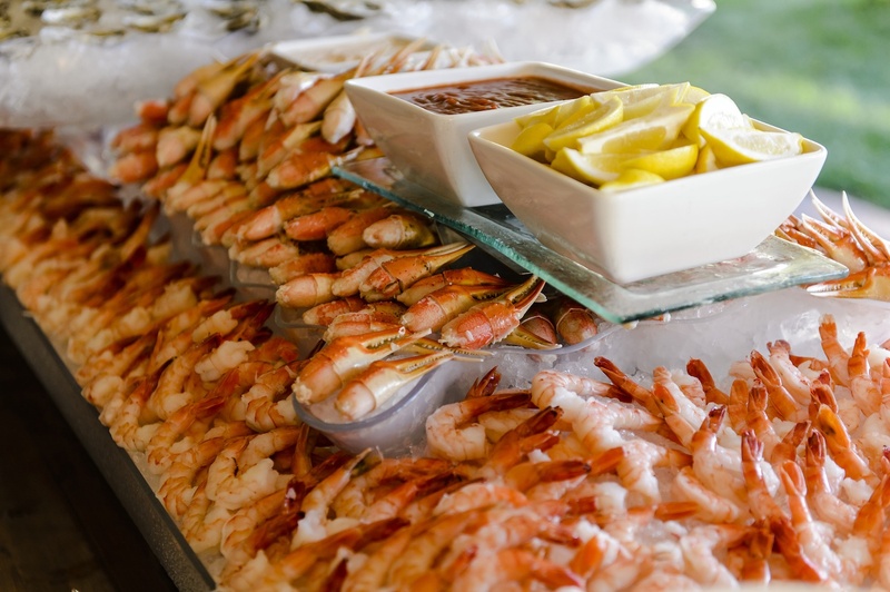 Food & Drink Photos - Shrimp Cocktail Station - Inside Weddings
