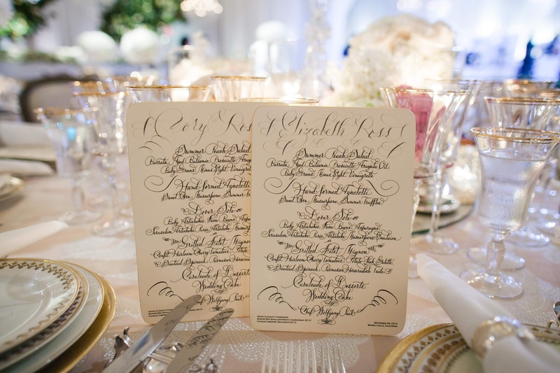 Invitations & More Photos - Personalized Calligraphy Menus - Inside ...
