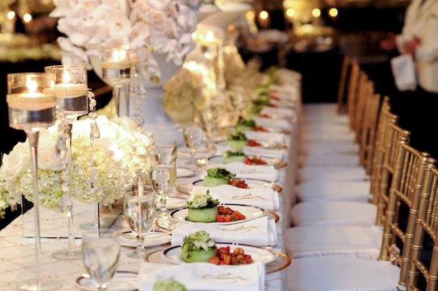 Decorating Ideas For Wedding Reception Long Tables